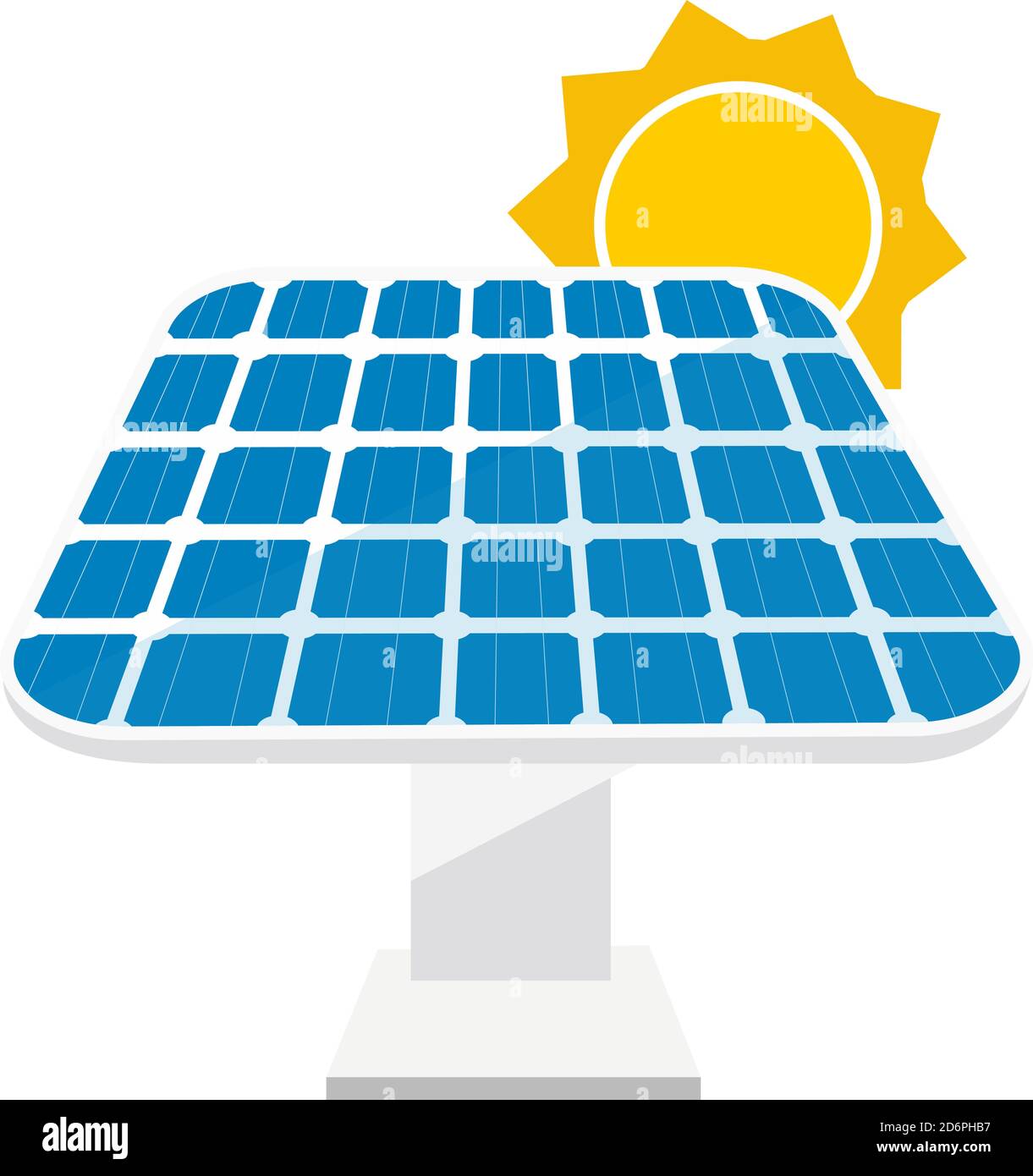 Solar panel, illustration, vector on white background Stock Vector ...