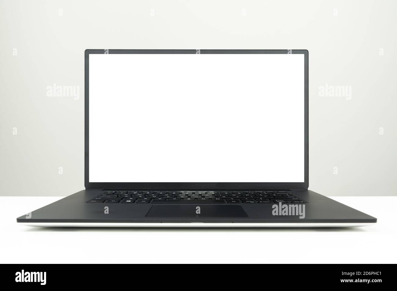 Laptop with blank screen Stock Photo - Alamy