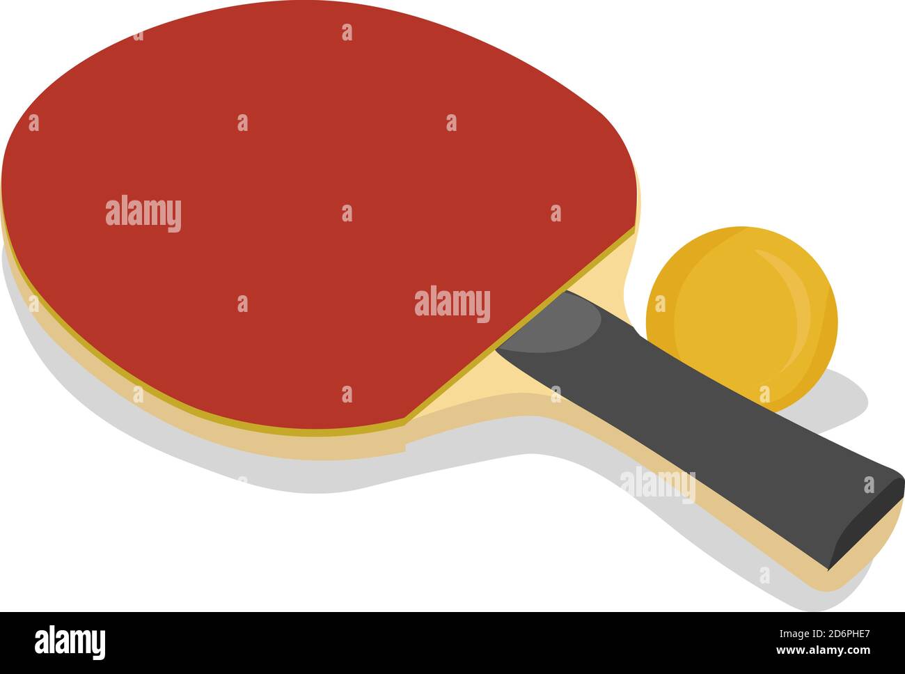 table tennis racket, illustration, vector on white background Stock ...