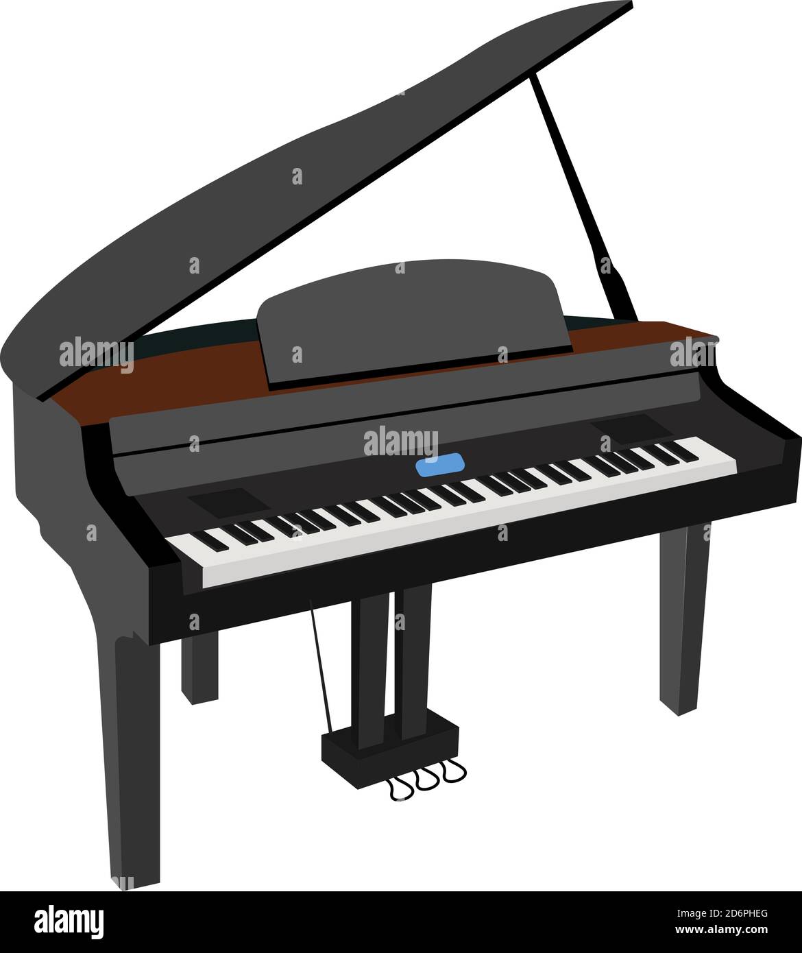 Grand piano on white background Stock Vector Images - Alamy