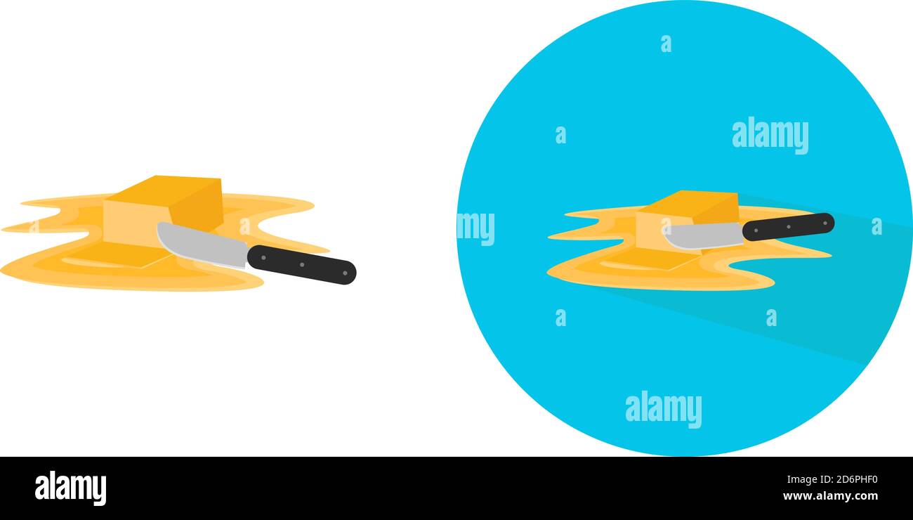 Butter knife ,illustration, vector on white background Stock Vector ...