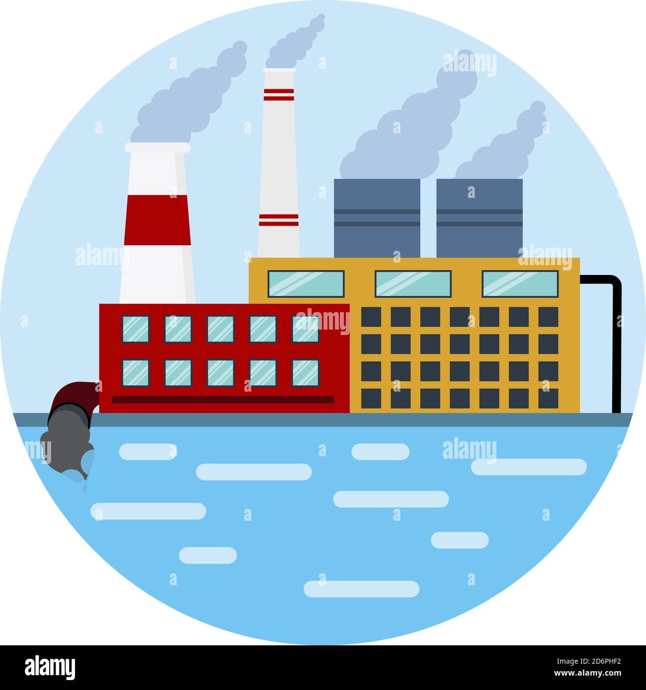 Air pollution ,illustration, vector on white background Stock Vector ...