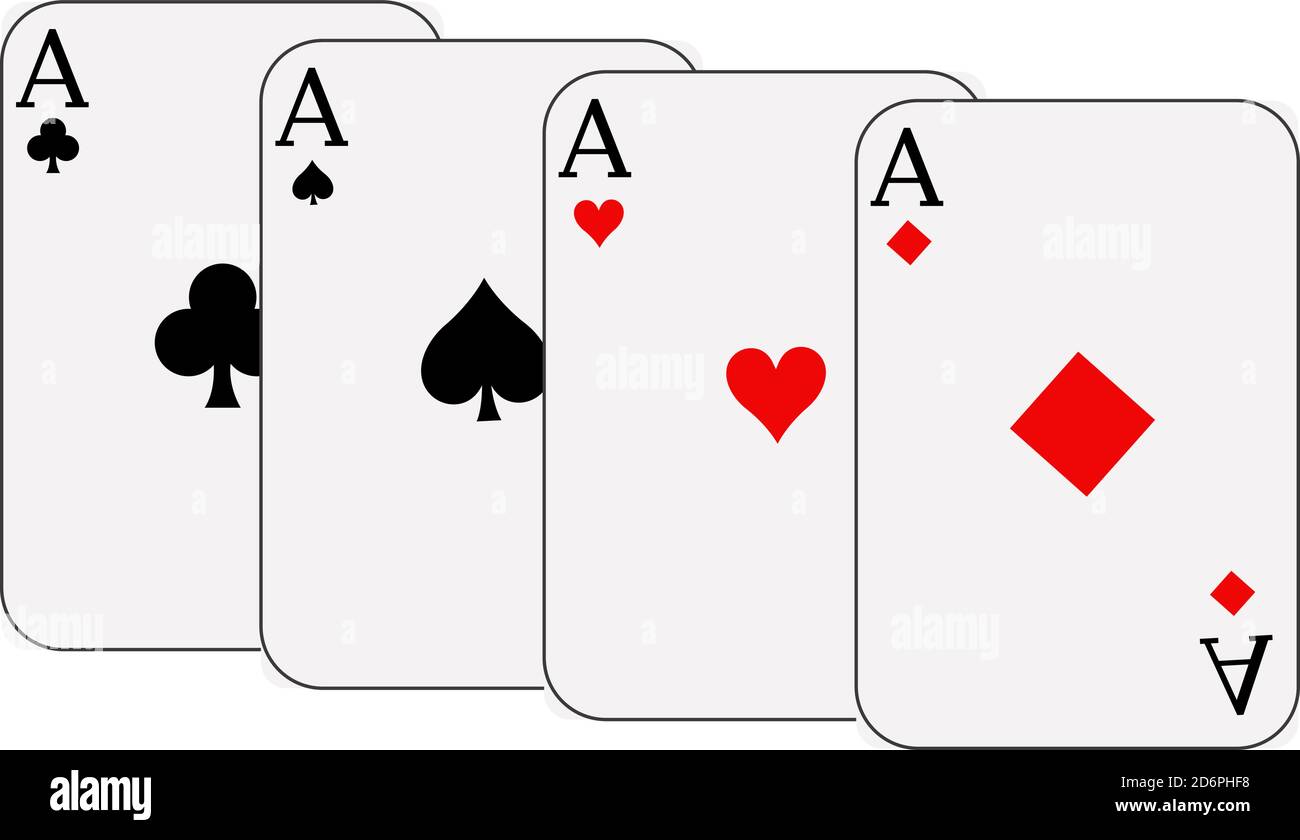 Four cards ,illustration, vector on white background Stock Vector Image ...