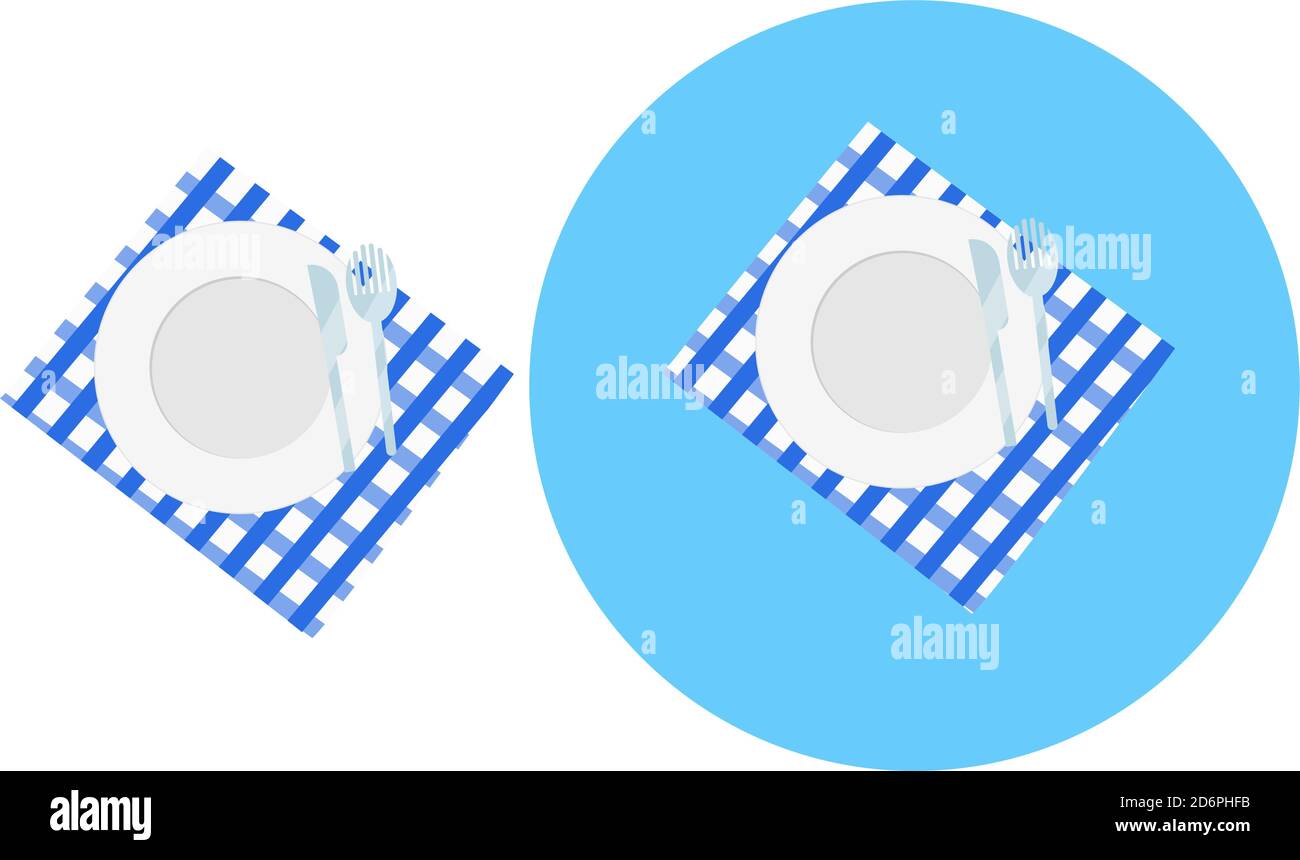 Empty plates ,illustration, vector on white background Stock Vector ...
