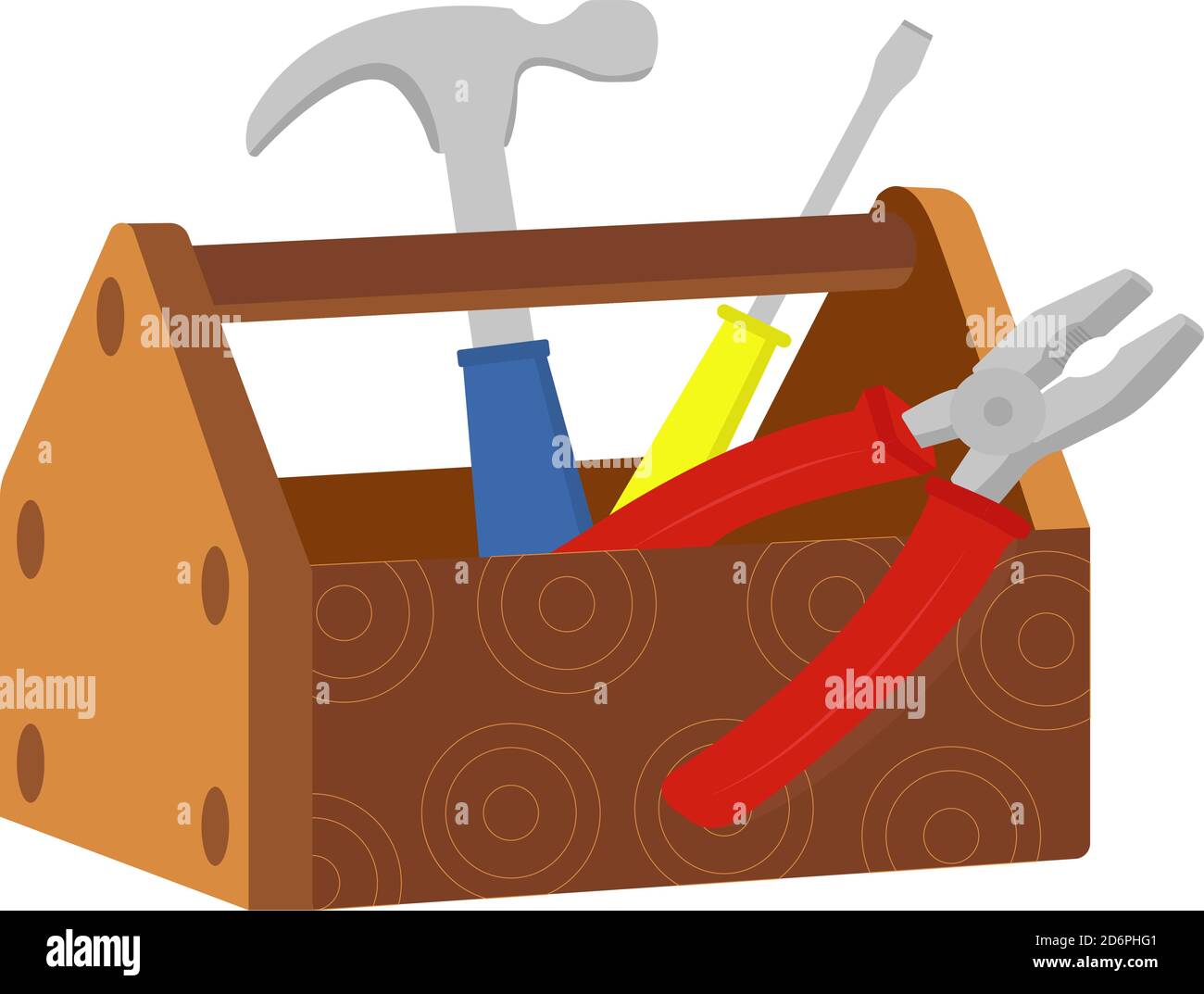 Tool box, illustration, vector on white background Stock Vector Image ...