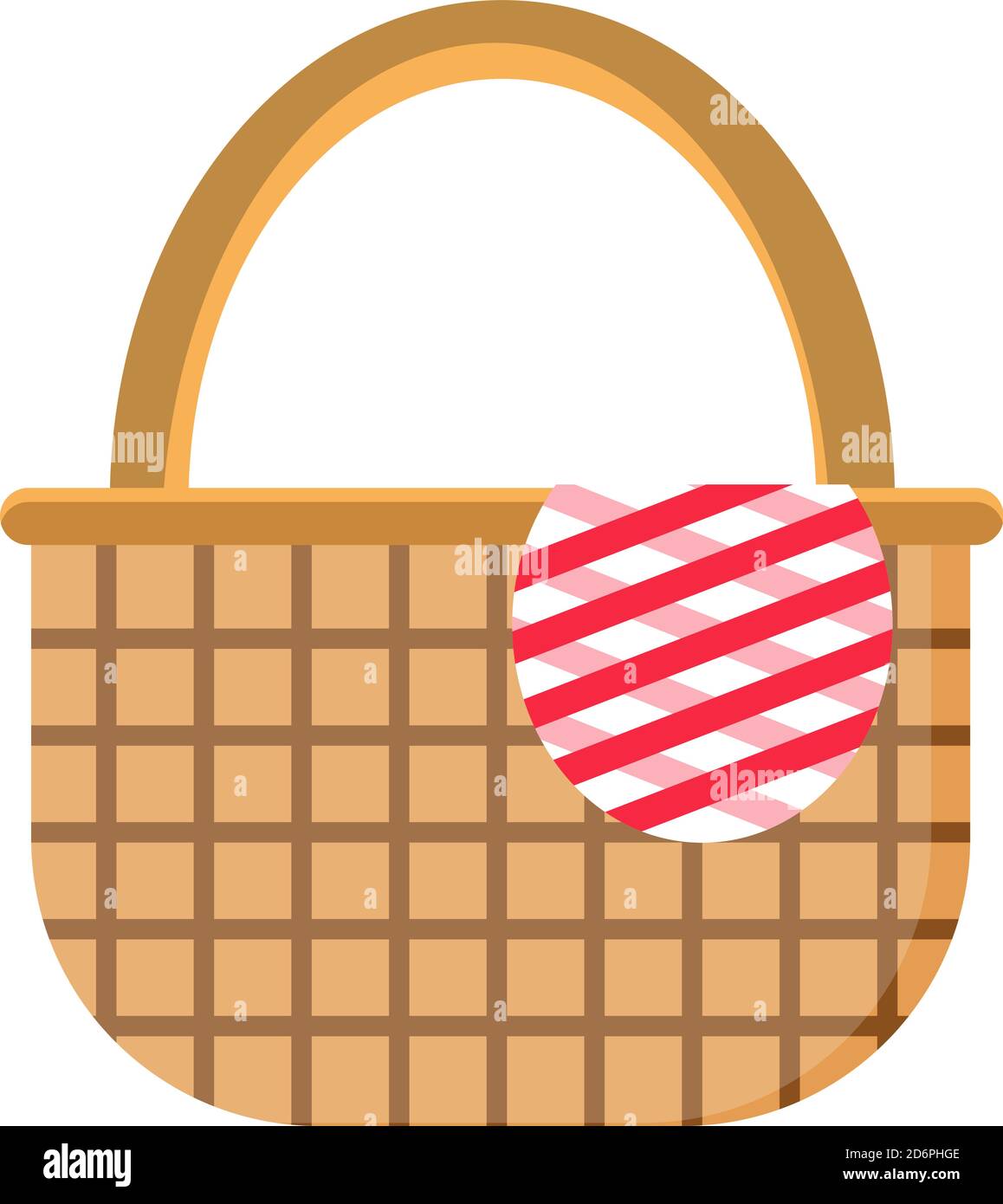 Small basket ,illustration, vector on white background Stock Vector ...