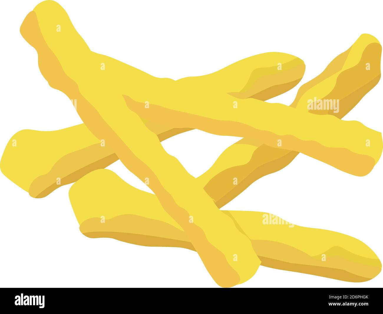 Tumeric plant, illustration, vector on white background Stock Vector ...