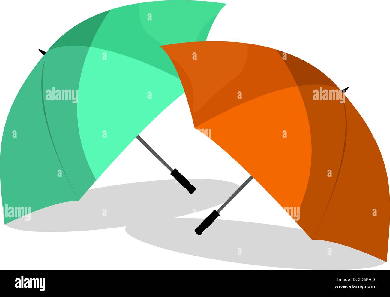 Two umbrellas Stock Vector Images - Alamy