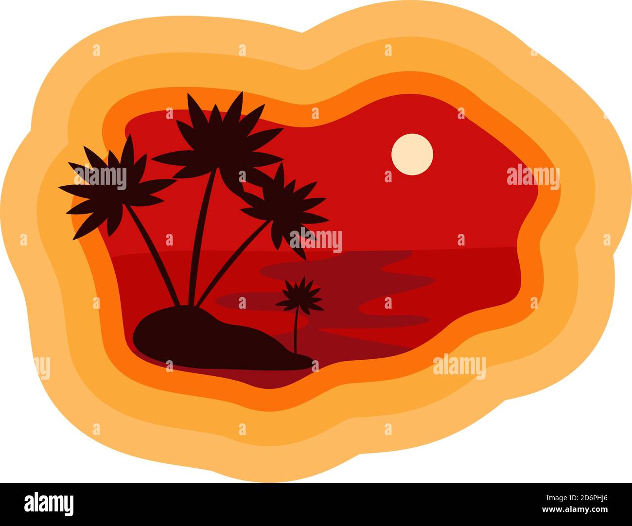 Palm tree in beach on Stock Vector Images - Alamy