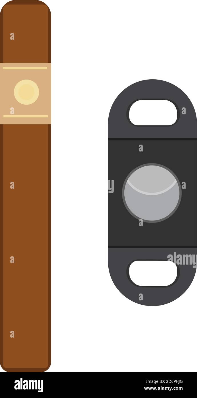 Cigar cutter ,illustration, vector on white background Stock Vector ...