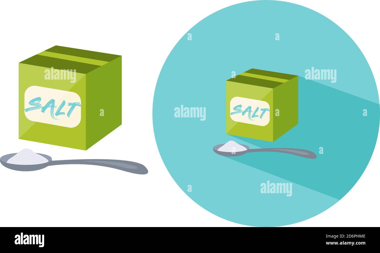 Salt box ,illustration, vector on white background Stock Vector Image ...
