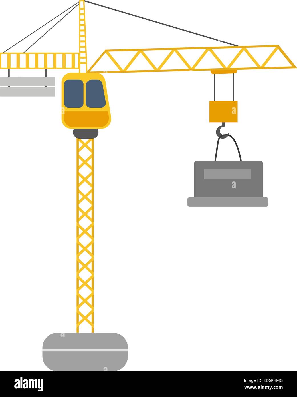 Big construction machine ,illustration, vector on white background ...