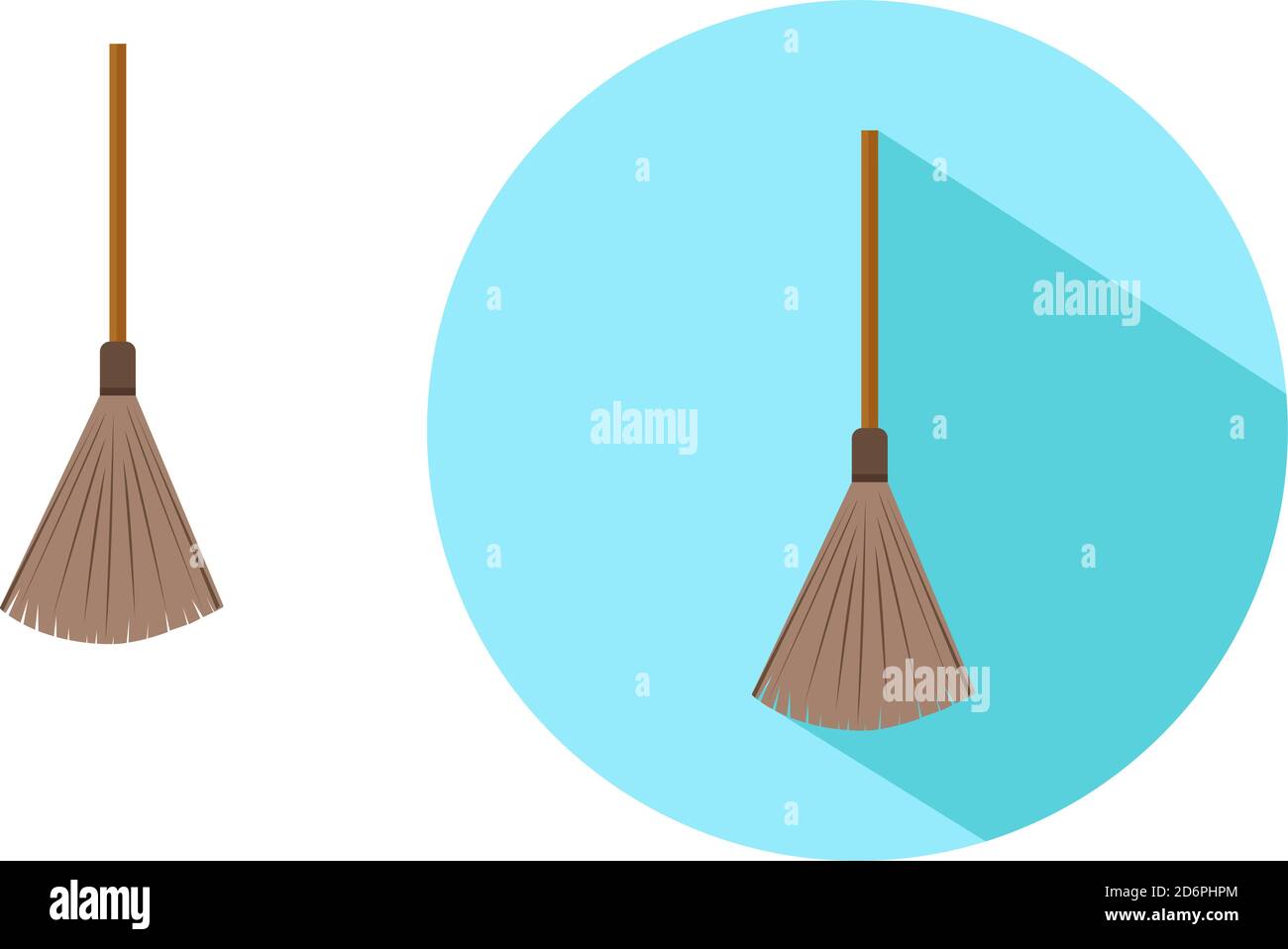 Small broom ,illustration, vector on white background Stock Vector ...