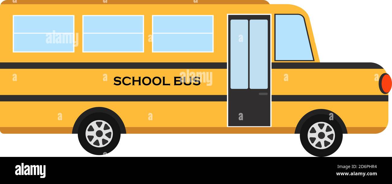 School bus ,illustration, vector on white background Stock Vector Image ...