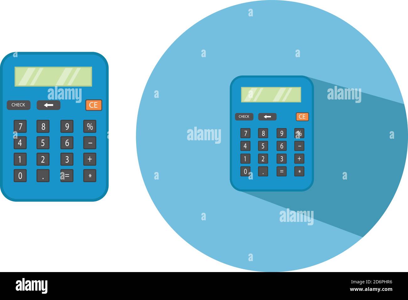 Blue calculator ,illustration, vector on white background Stock Vector ...
