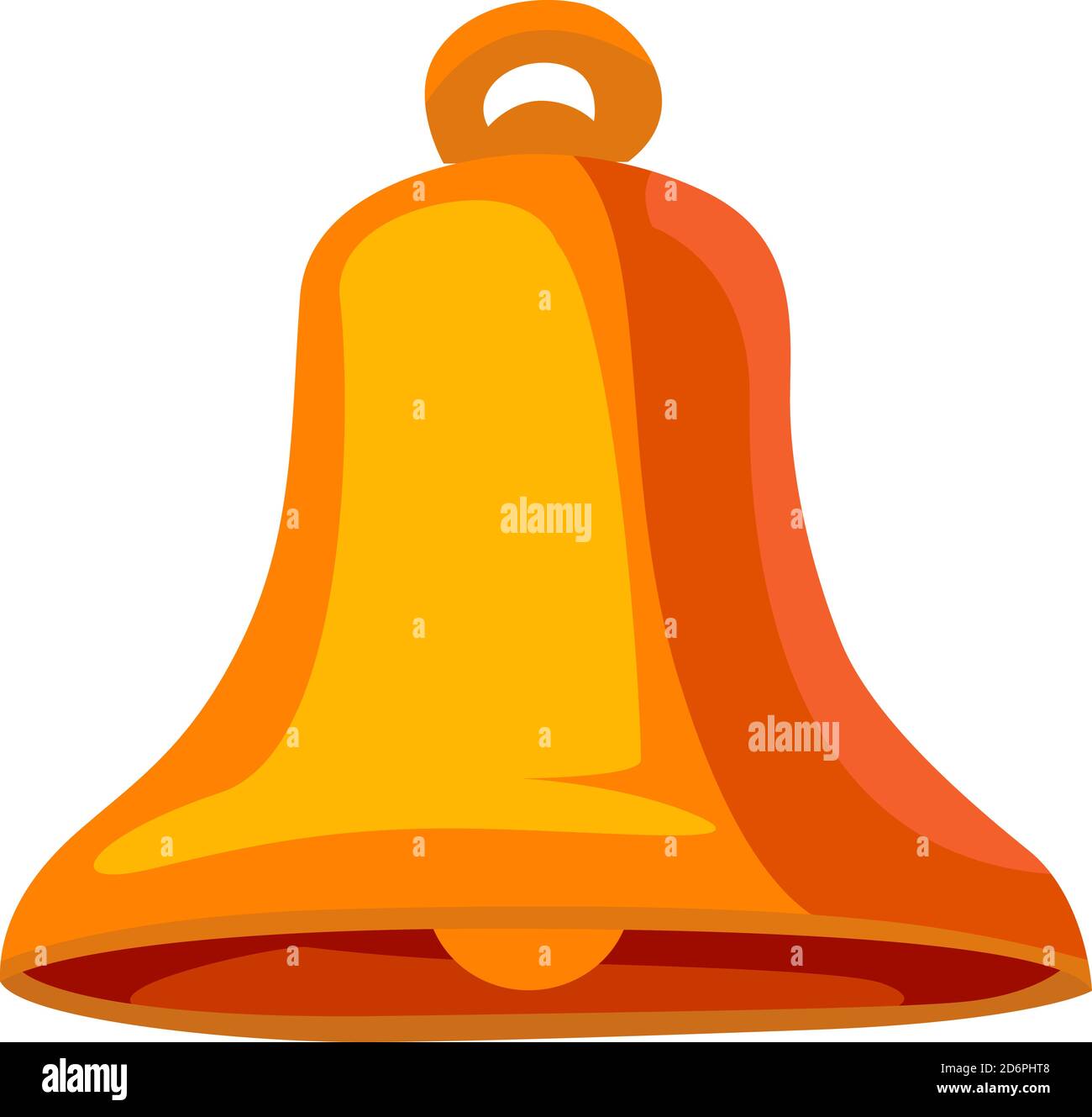 Golden bell ,illustration, vector on white background Stock Vector ...