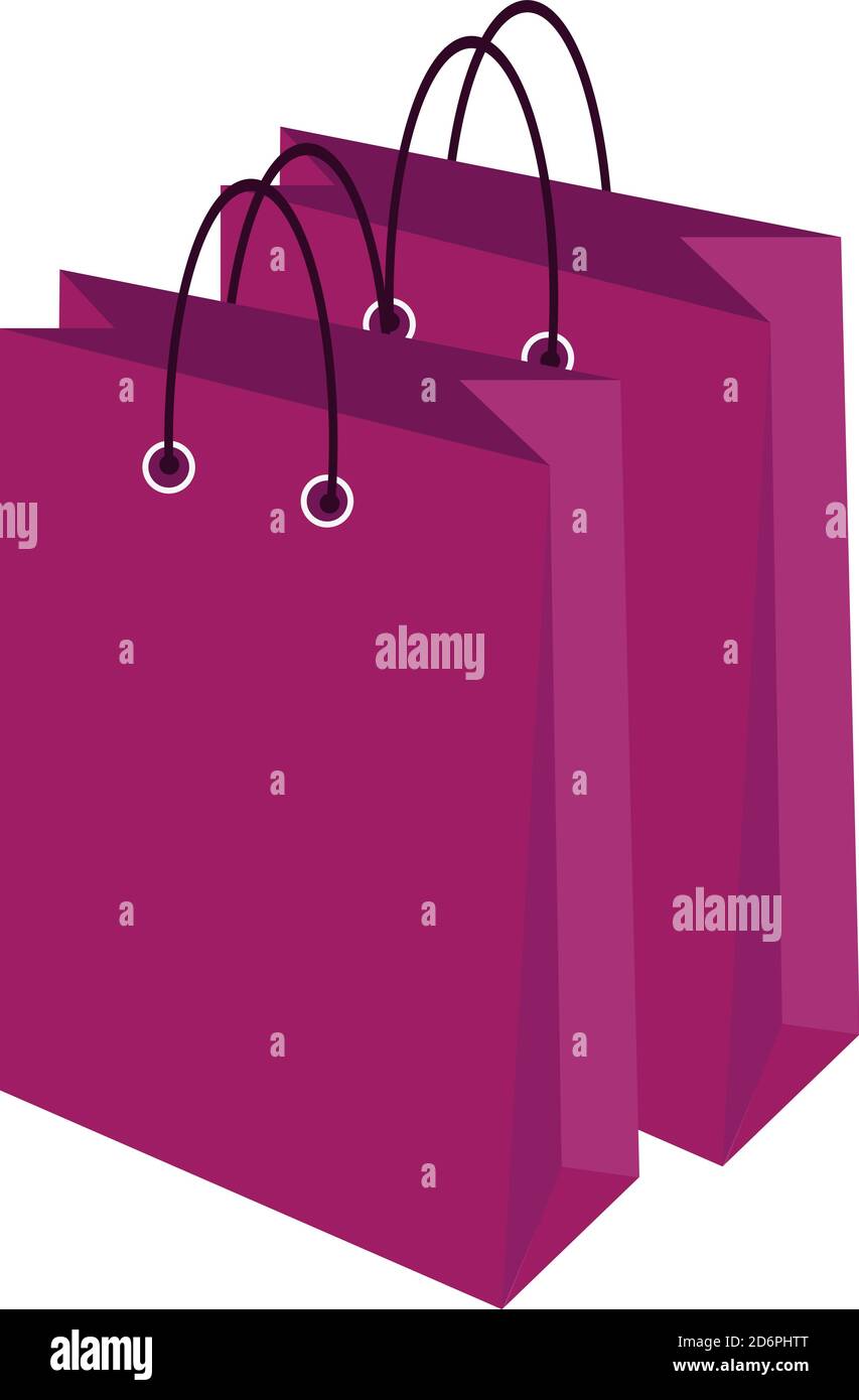 Shopping bags ,illustration, vector on white background Stock Vector ...