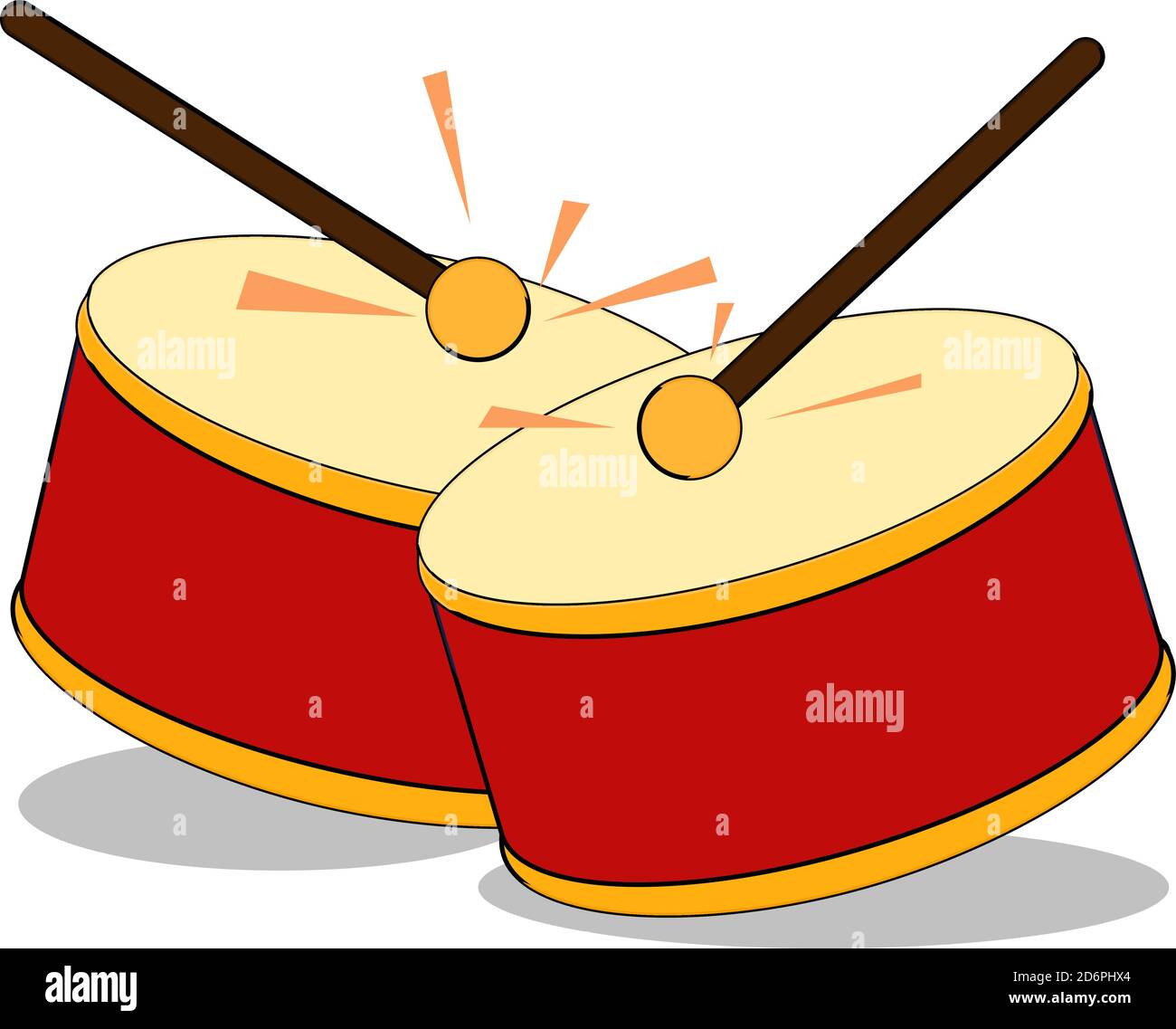 Red drums ,illustration, vector on white background Stock Vector Image ...
