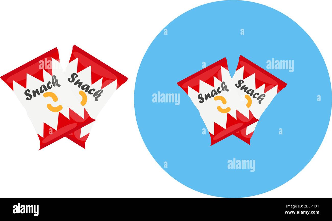 Tasty snacks ,illustration, vector on white background Stock Vector ...