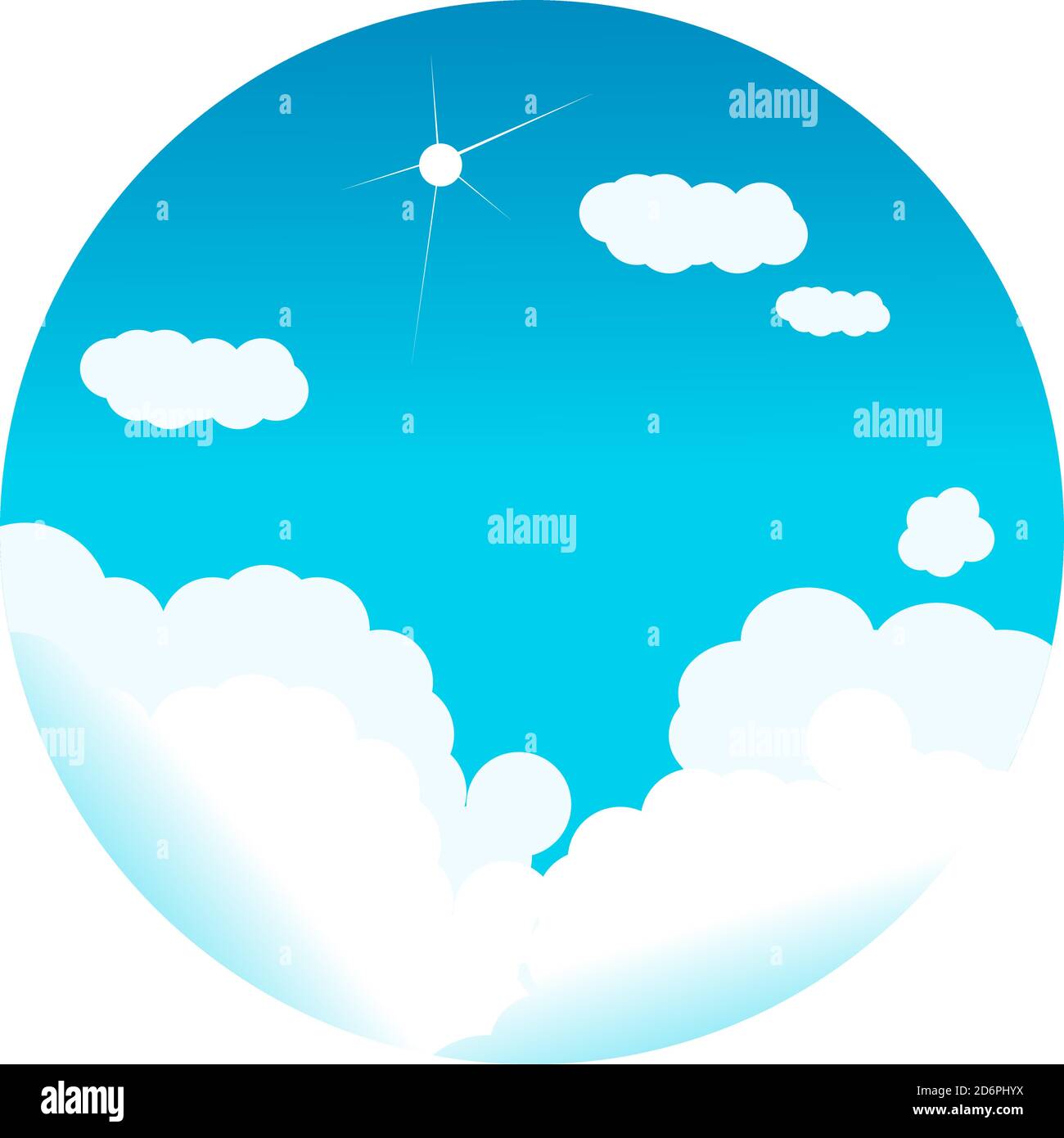 Beautiful sky ,illustration, vector on white background Stock Vector ...