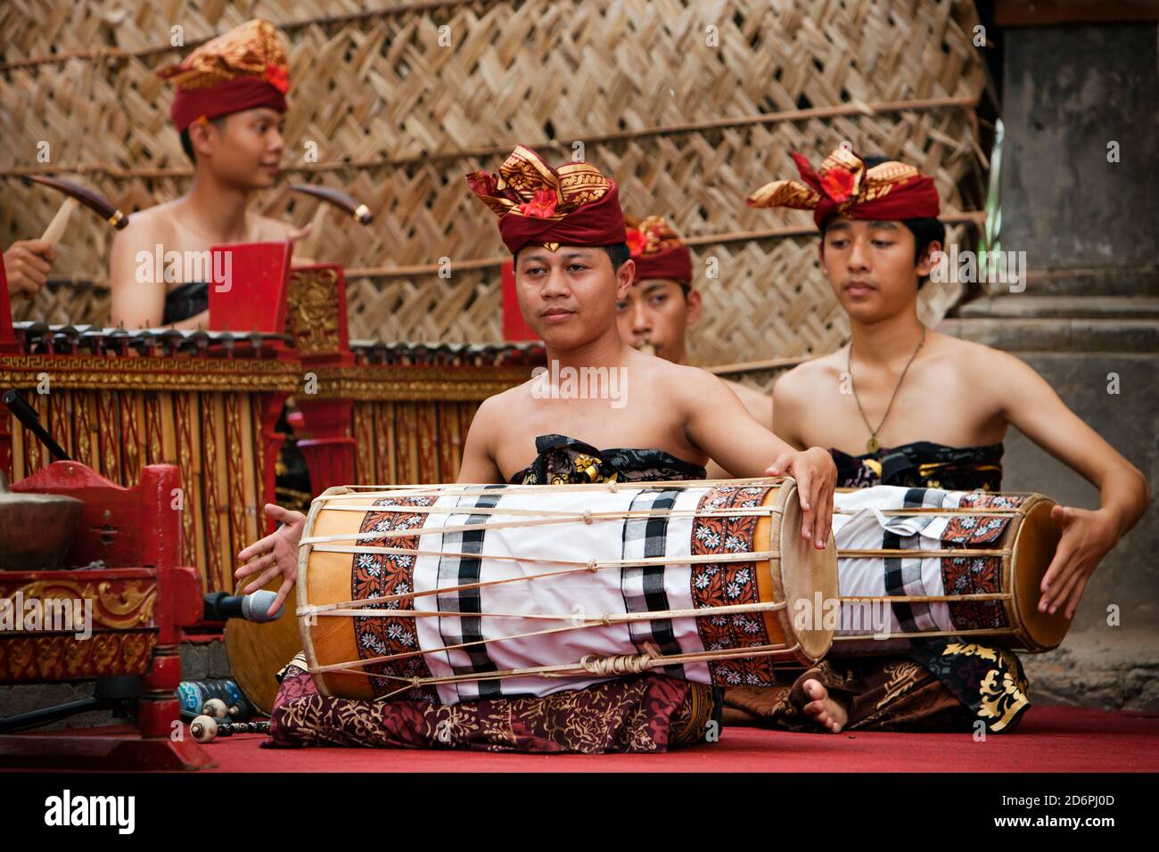 Denpasar, Bali island, Indonesia - June 23, 2016: Group of Balinese ...