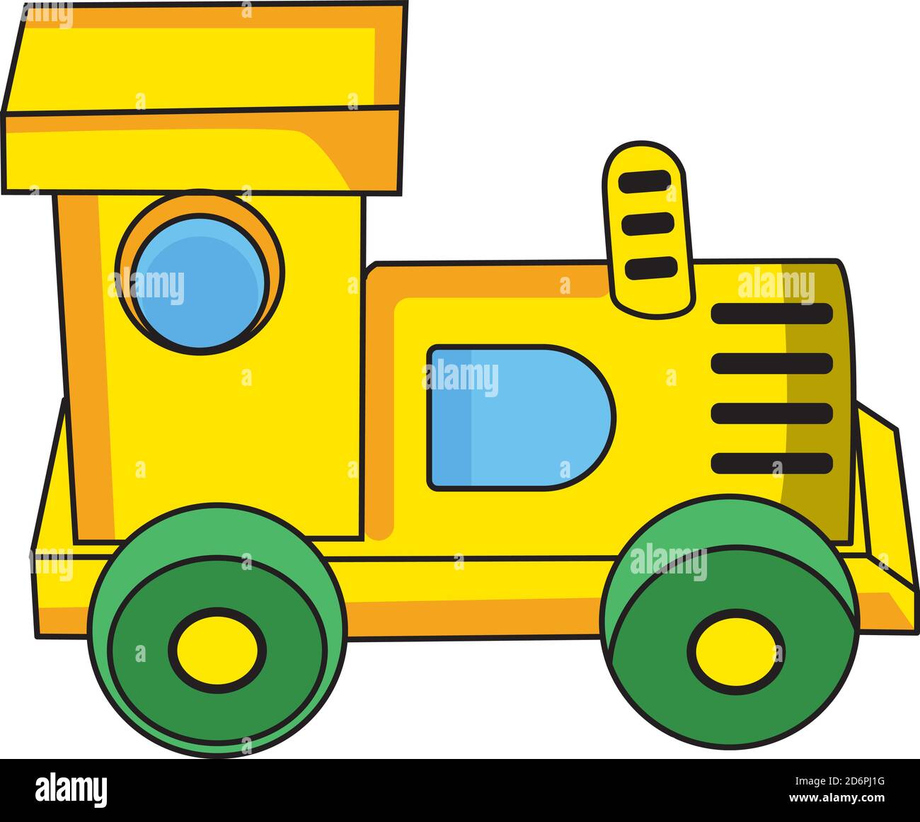 Yellow engine ,illustration, vector on white background Stock Vector ...