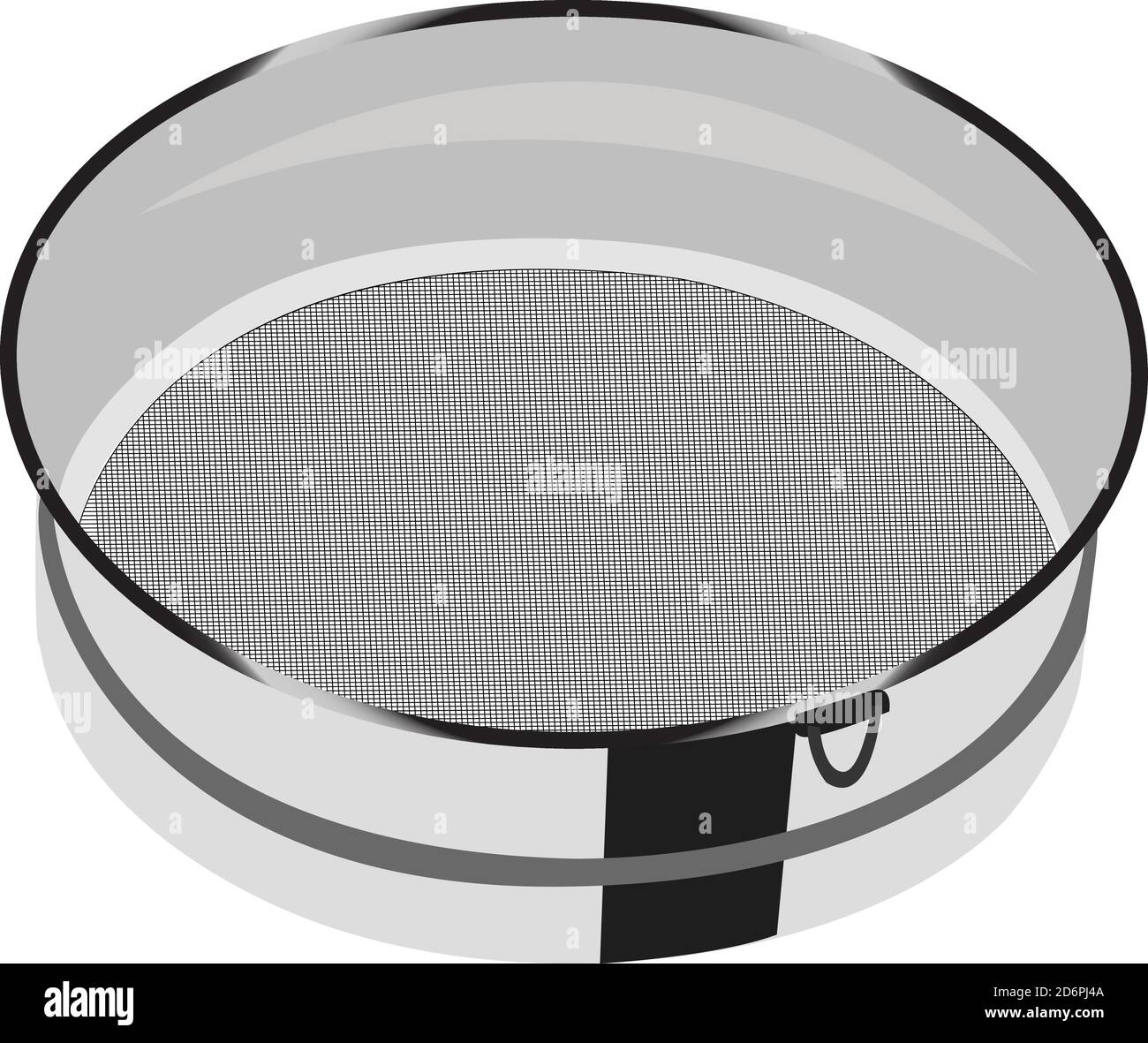 Metal sieve ,illustration, vector on white background Stock Vector ...