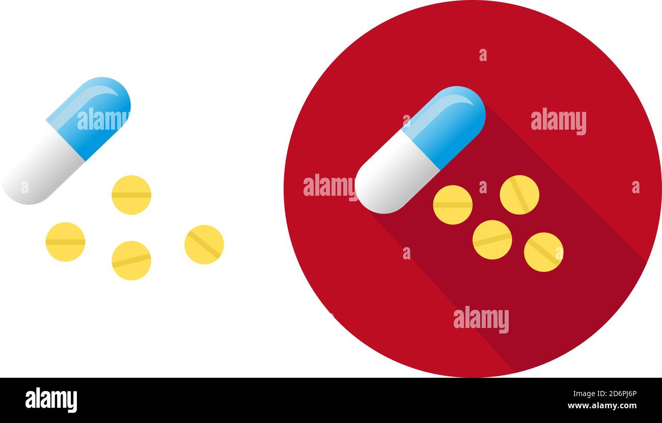 Small capsules ,illustration, vector on white background Stock Vector ...
