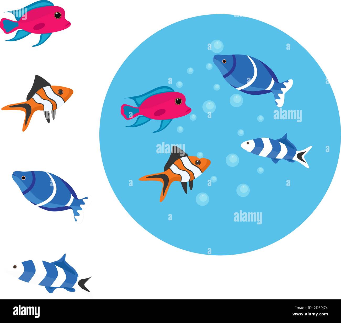 Pretty fish ,illustration, vector on white background Stock Vector ...