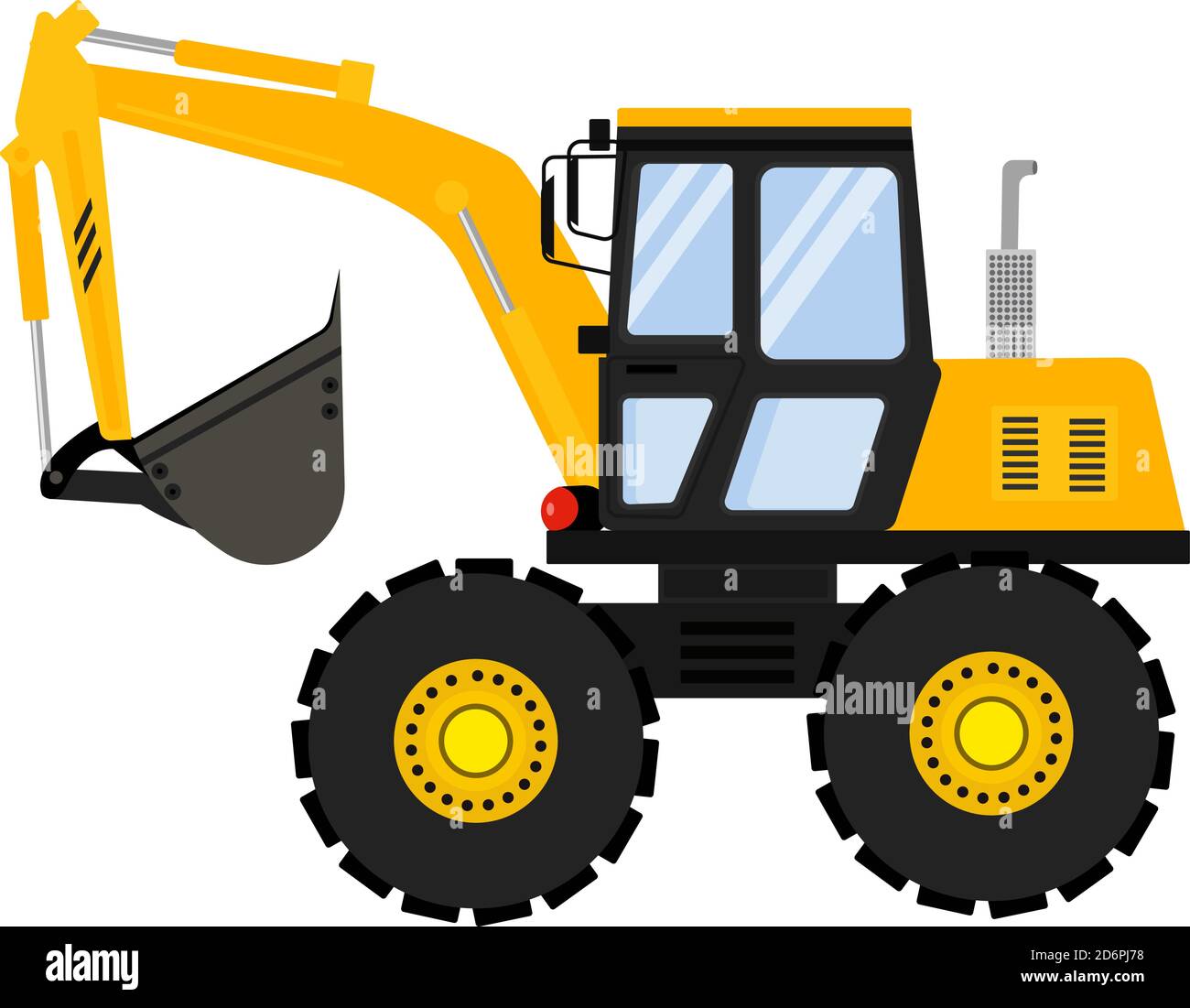 Construction machine ,illustration, vector on white background Stock ...