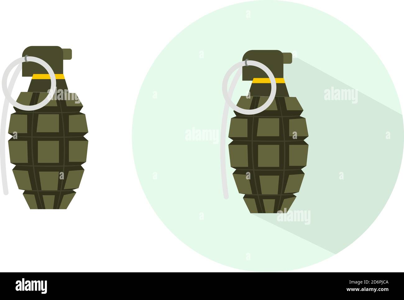 Hand grenade ,illustration, vector on white background Stock Vector ...