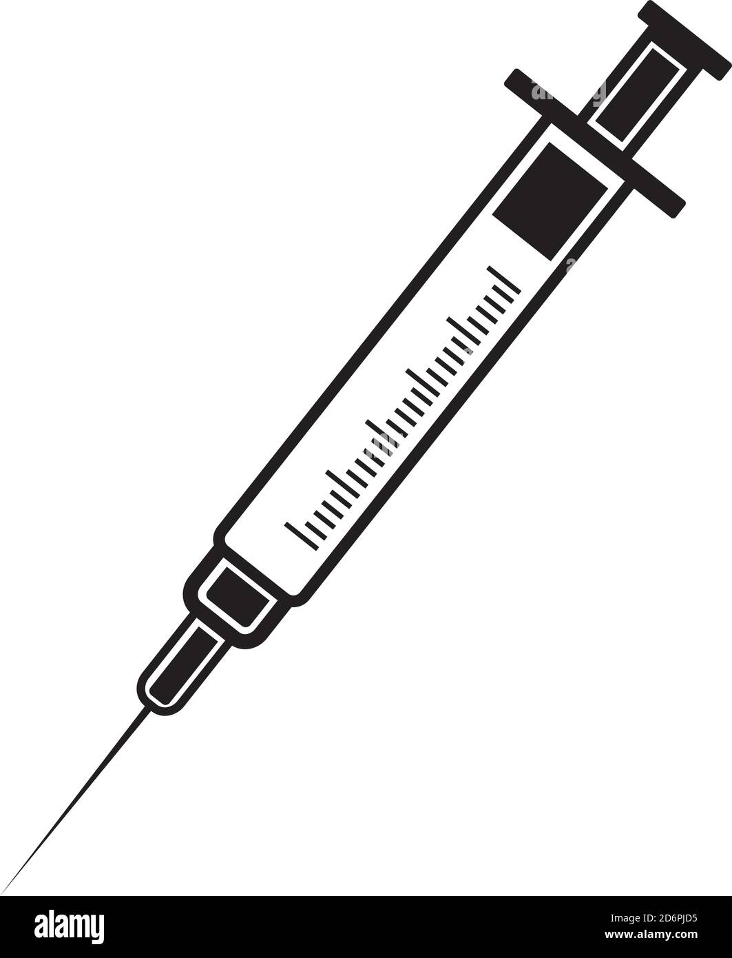 Medical injection ,illustration, vector on white background Stock ...