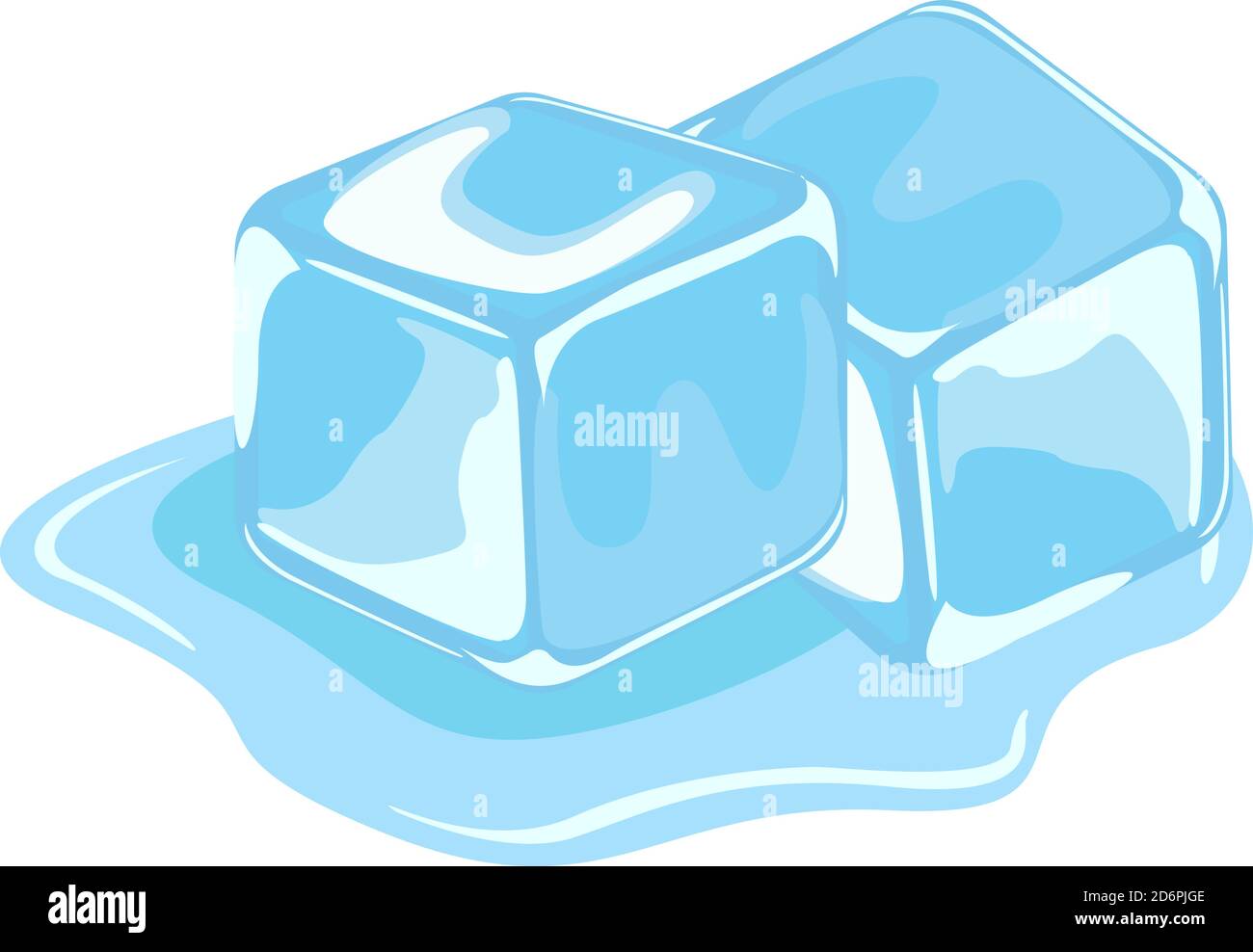 Ice cubes on water Stock Vector Images - Alamy