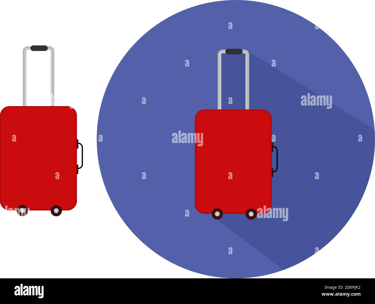 Red trolly bag ,illustration, vector on white background Stock Vector ...