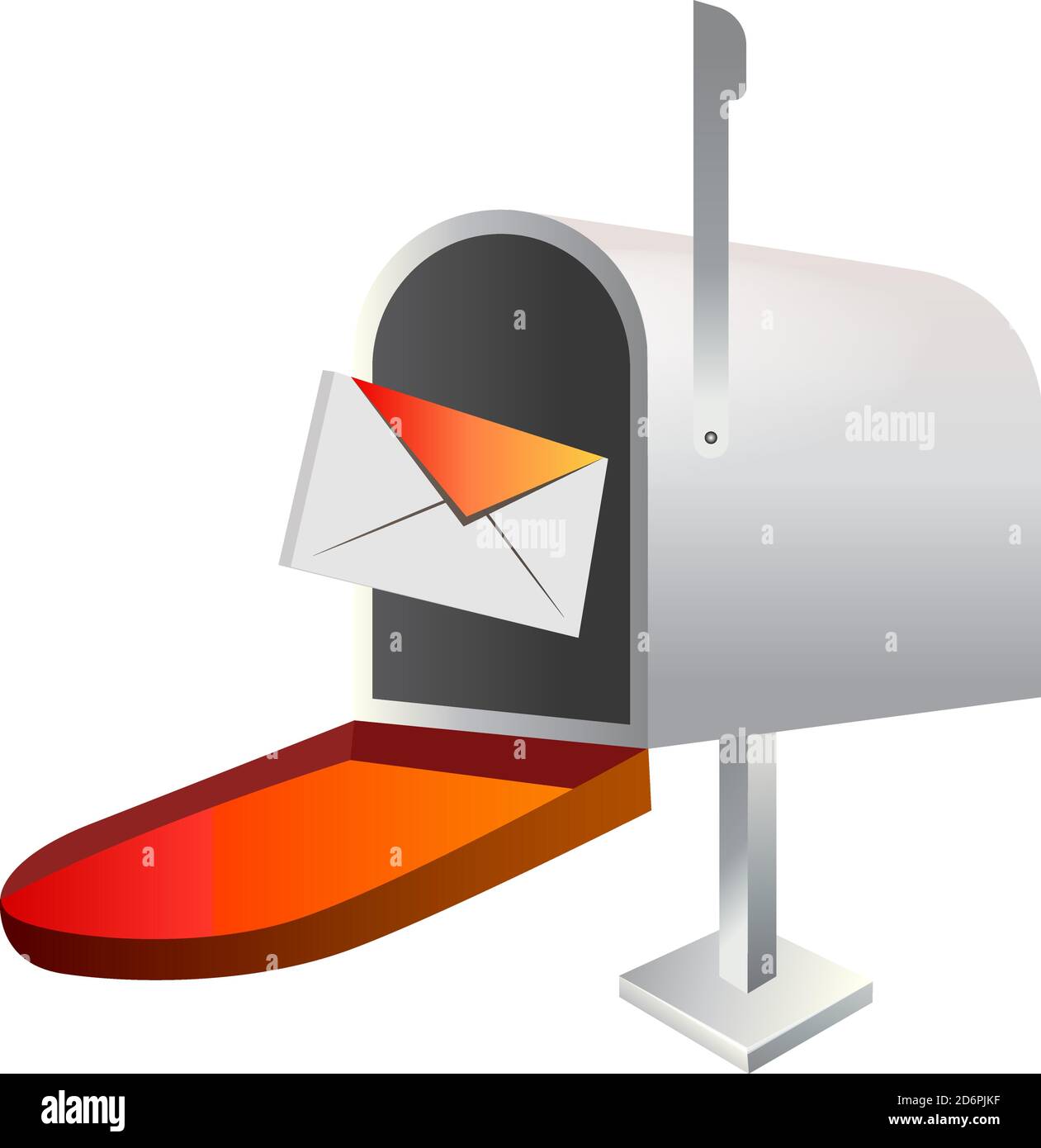 Mail box ,illustration, vector on white background Stock Vector Image ...