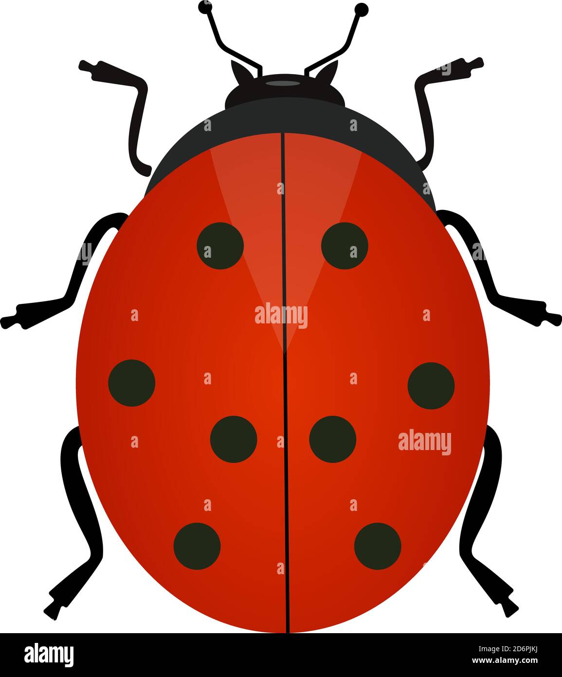 Red ladybug,illustration, vector on white background Stock Vector Image ...