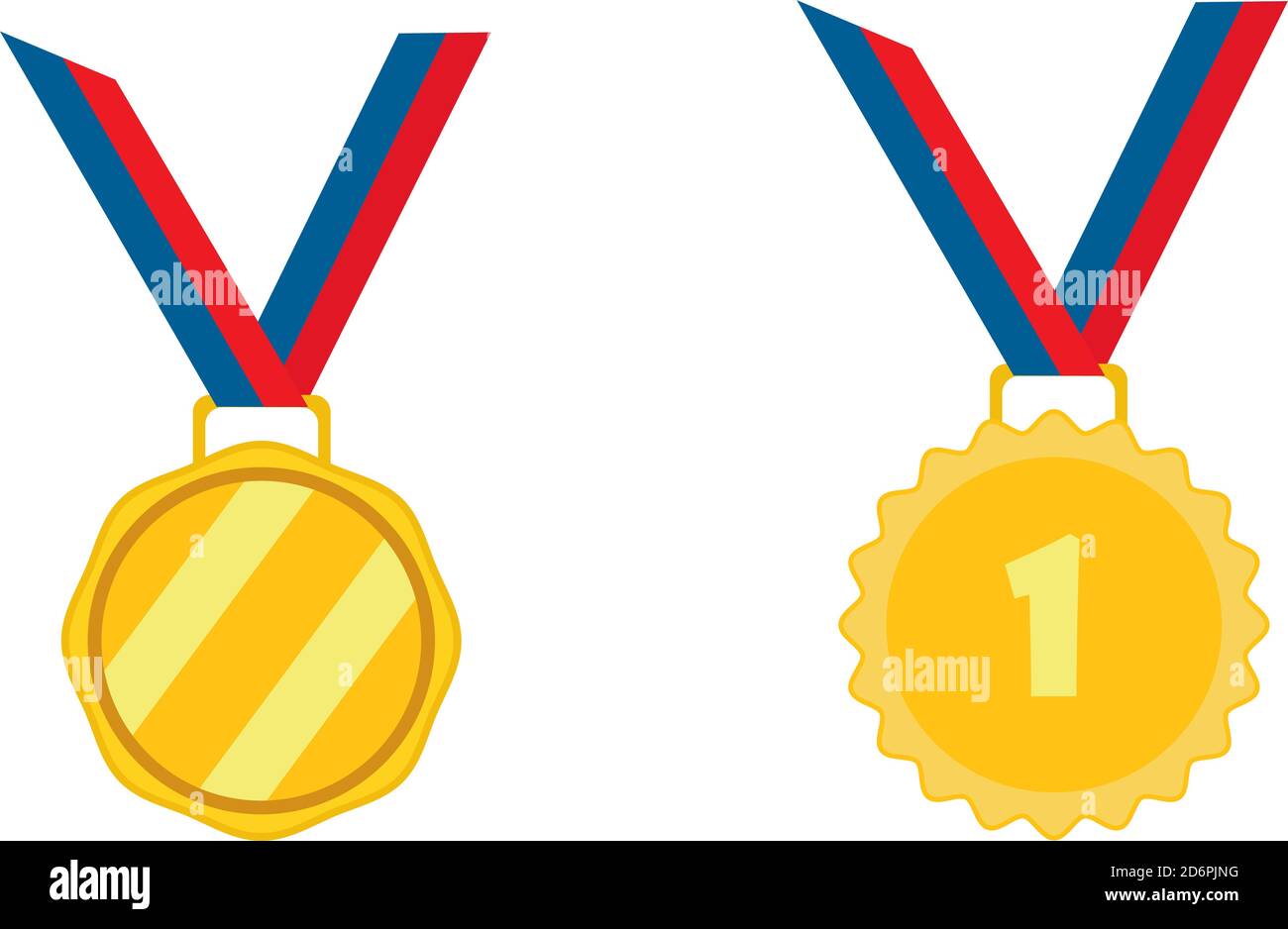 Vector gold medal on Cut Out Stock Images & Pictures - Alamy