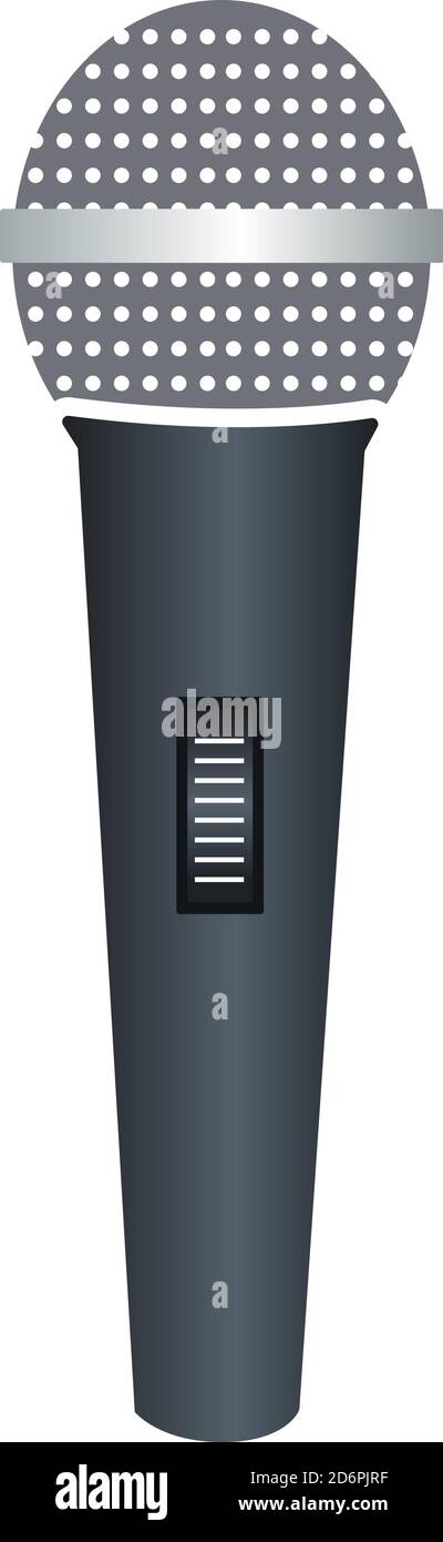 Wireless microphone ,illustration, vector on white background Stock ...