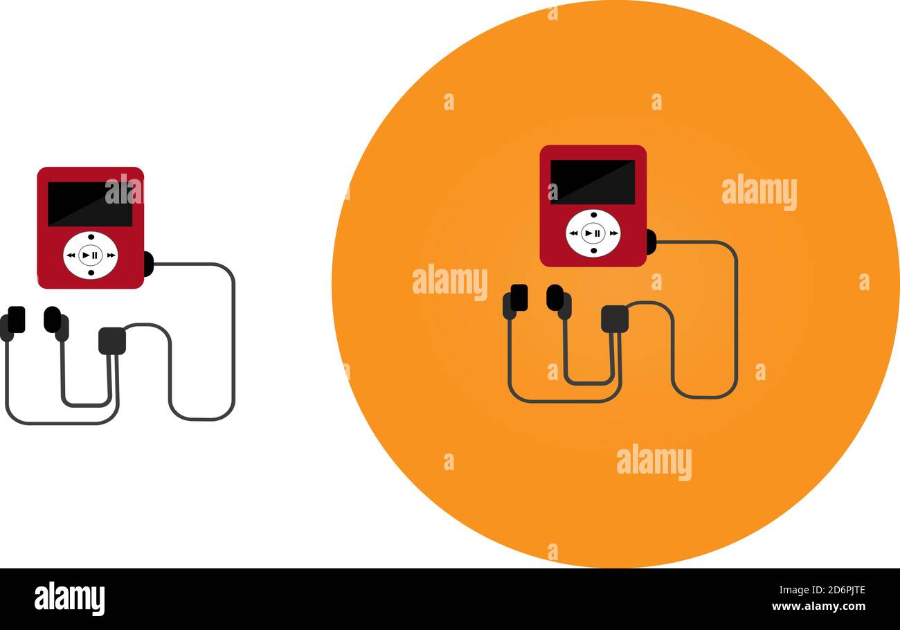 MP3 Player ,illustration, vector on white background Stock Vector Image ...