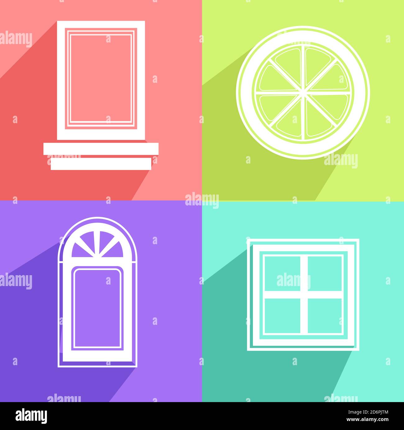 White brick building windows Stock Vector Images - Alamy