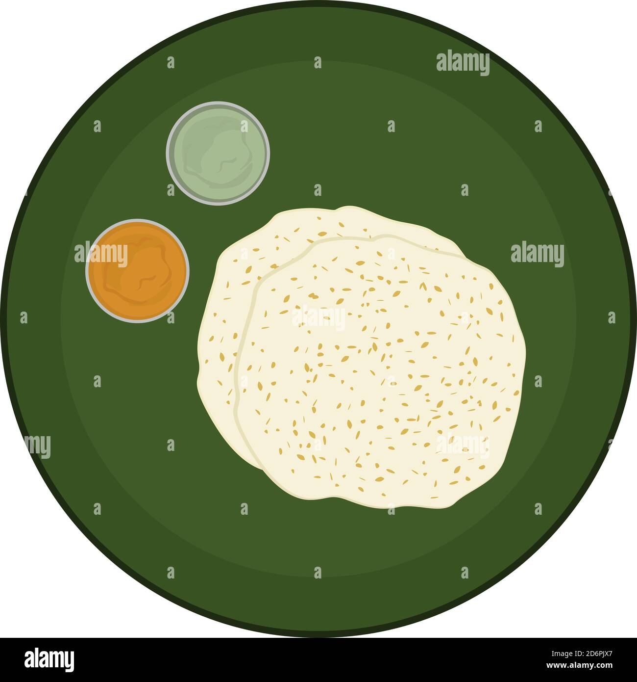 Delicious dosa ,illustration, vector on white background Stock Vector ...