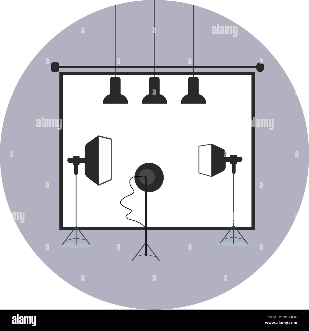 Photography studio ,illustration, vector on white background Stock ...