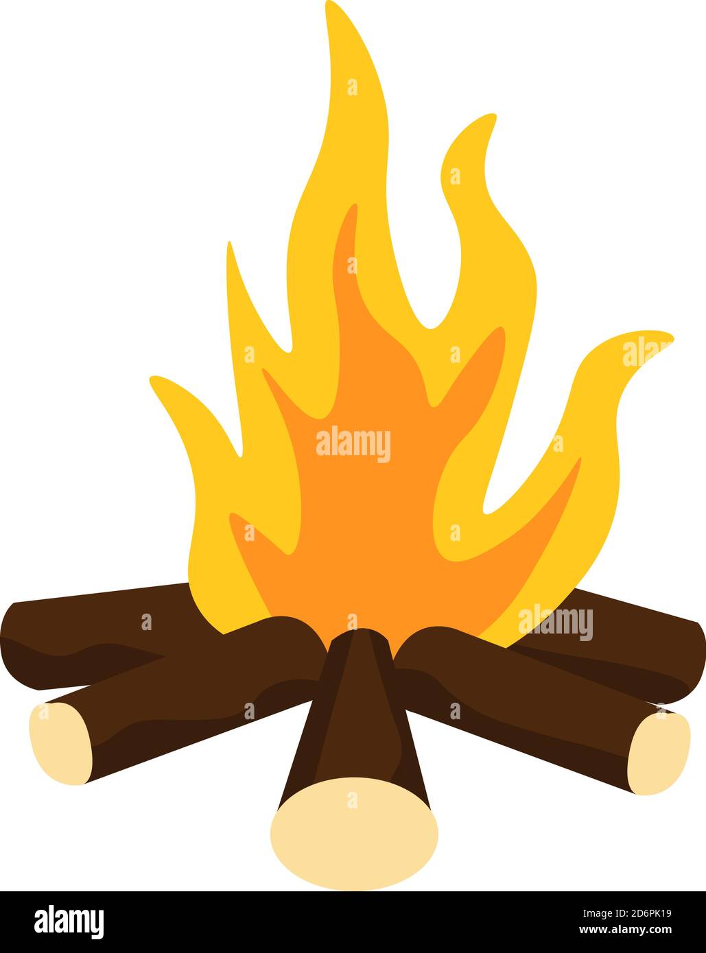 Burning fire ,illustration, vector on white background Stock Vector ...
