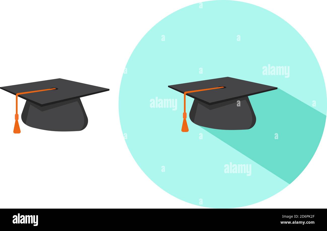 Graduation hat ,illustration, vector on white background Stock Vector ...