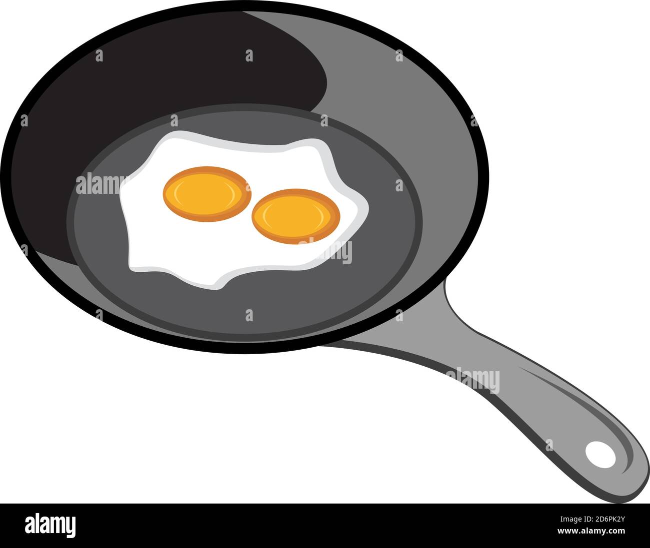 Eggs in the pan ,illustration, vector on white background Stock Vector ...