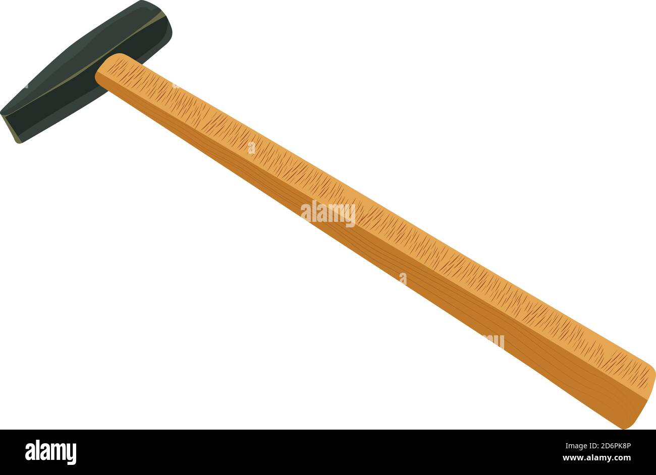 Long hammer ,illustration, vector on white background Stock Vector ...