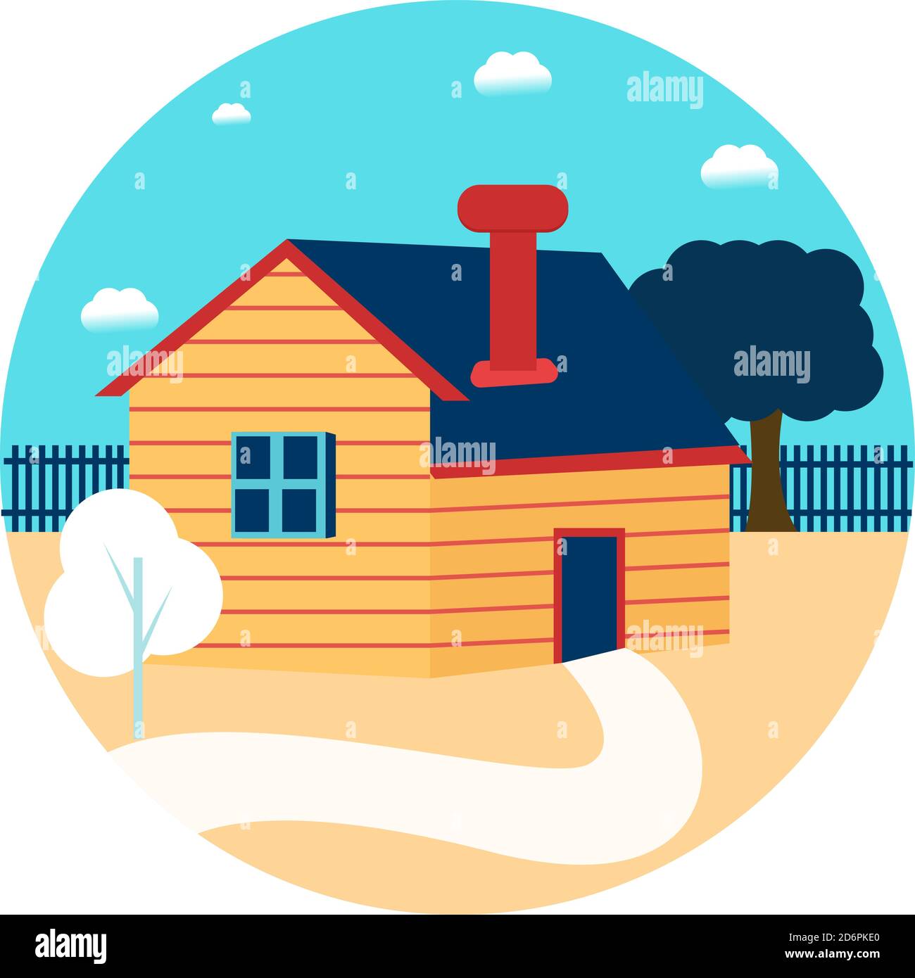 Vintage home ,illustration, vector on white background Stock Vector ...