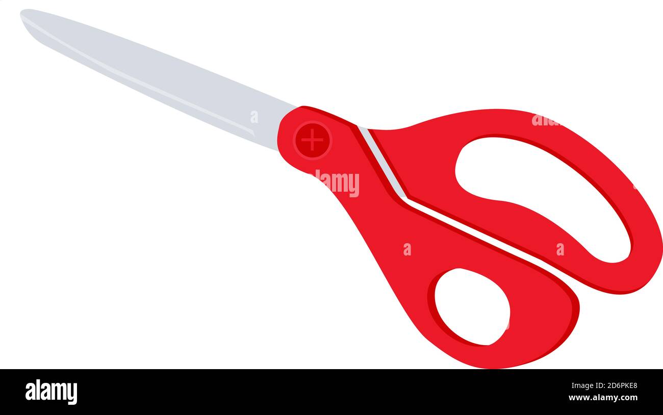 Red scissors ,illustration, vector on white background Stock Vector ...