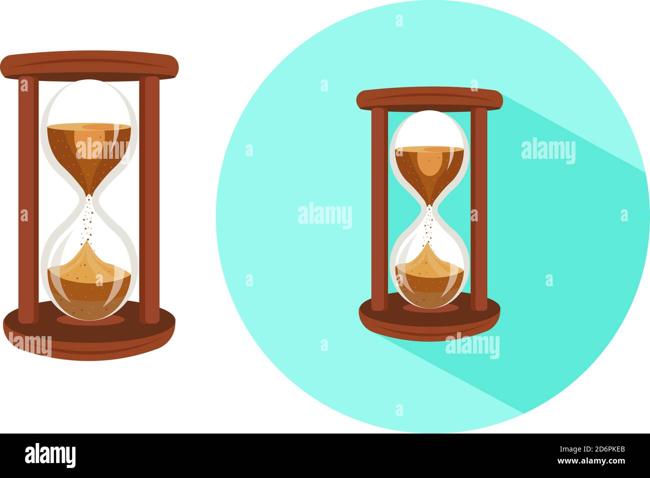 Sand timer ,illustration, vector on white background Stock Vector Image ...