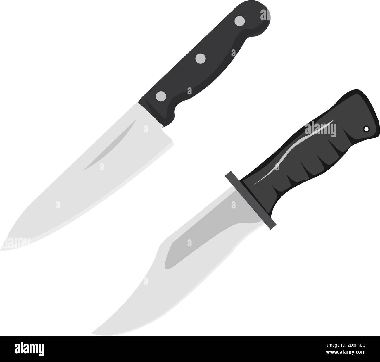 Sharp knives ,illustration, vector on white background Stock Vector ...